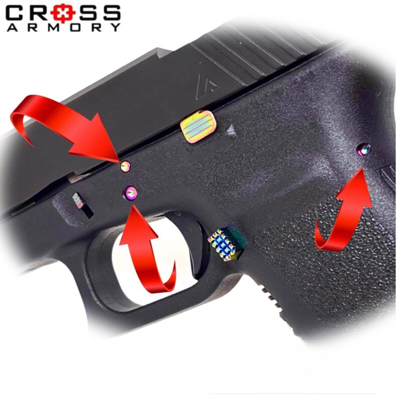 GLOCK Gen 1-3 Pin Set | GLOCK Dimpled 3 Pin Set | Cross Armory GLOCK ...