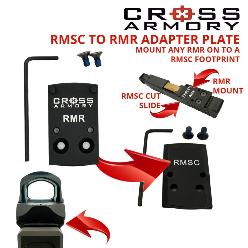 Rmsc To Rmr Adapter Plate Convert Rmsc Optic Cut To Fit Rmr Red Dot Sight