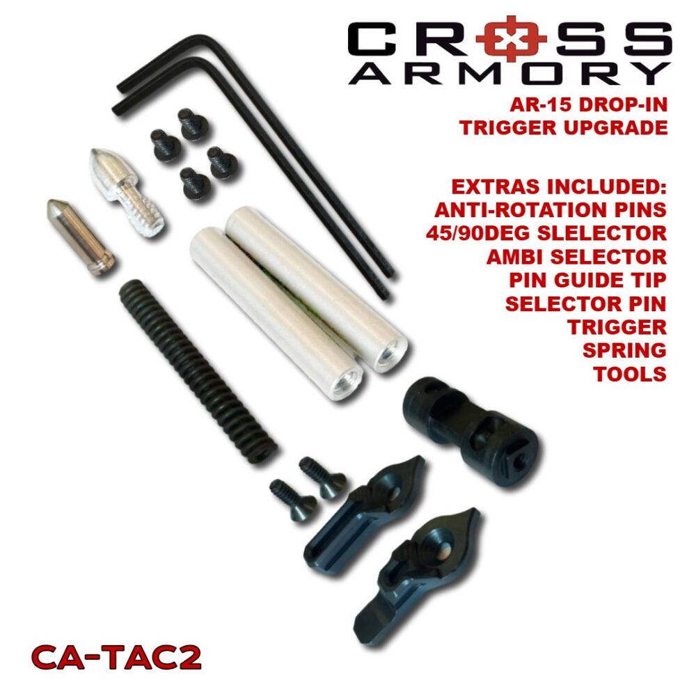 AR-15 Tac 2 Flat Faced Drop-In Trigger Kit with Safety Selector & Anti ...